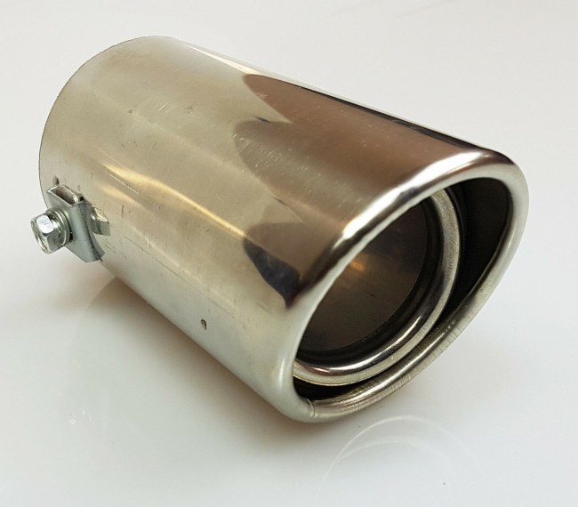 BIG Exhaust Tail Pipe Chrome TRIM Muffler Cover Extension 62mm x 125mm ...