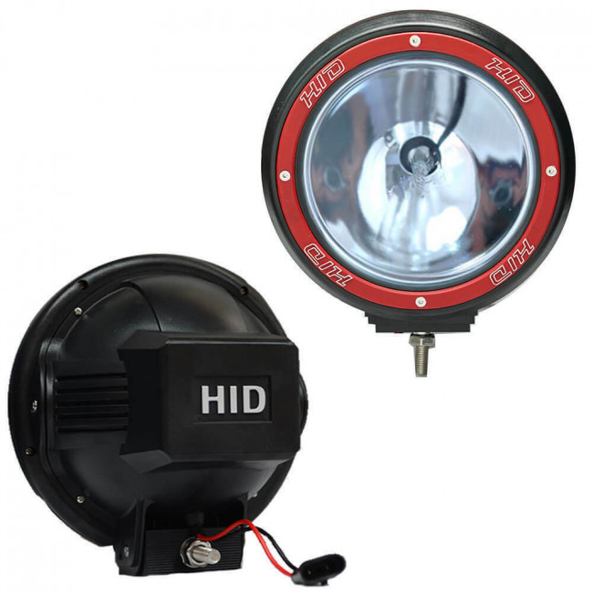 2 x 7" HID Black Xenon Driving Light Off Road Spot light Car SUV Jeep ...