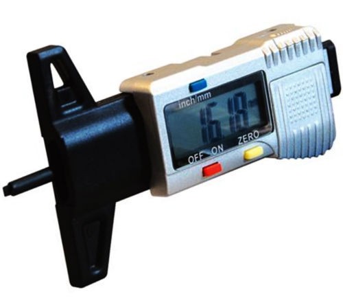 DIGITAL DEPTH GAUGE CALIPER GAUGE 0-25MM TYRE TREAD BRAKE PAD SHOE ...